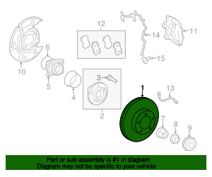 2007-2022 Toyota Disc Brake Rotor (Front) 43512-0C020 | OEM Parts Online