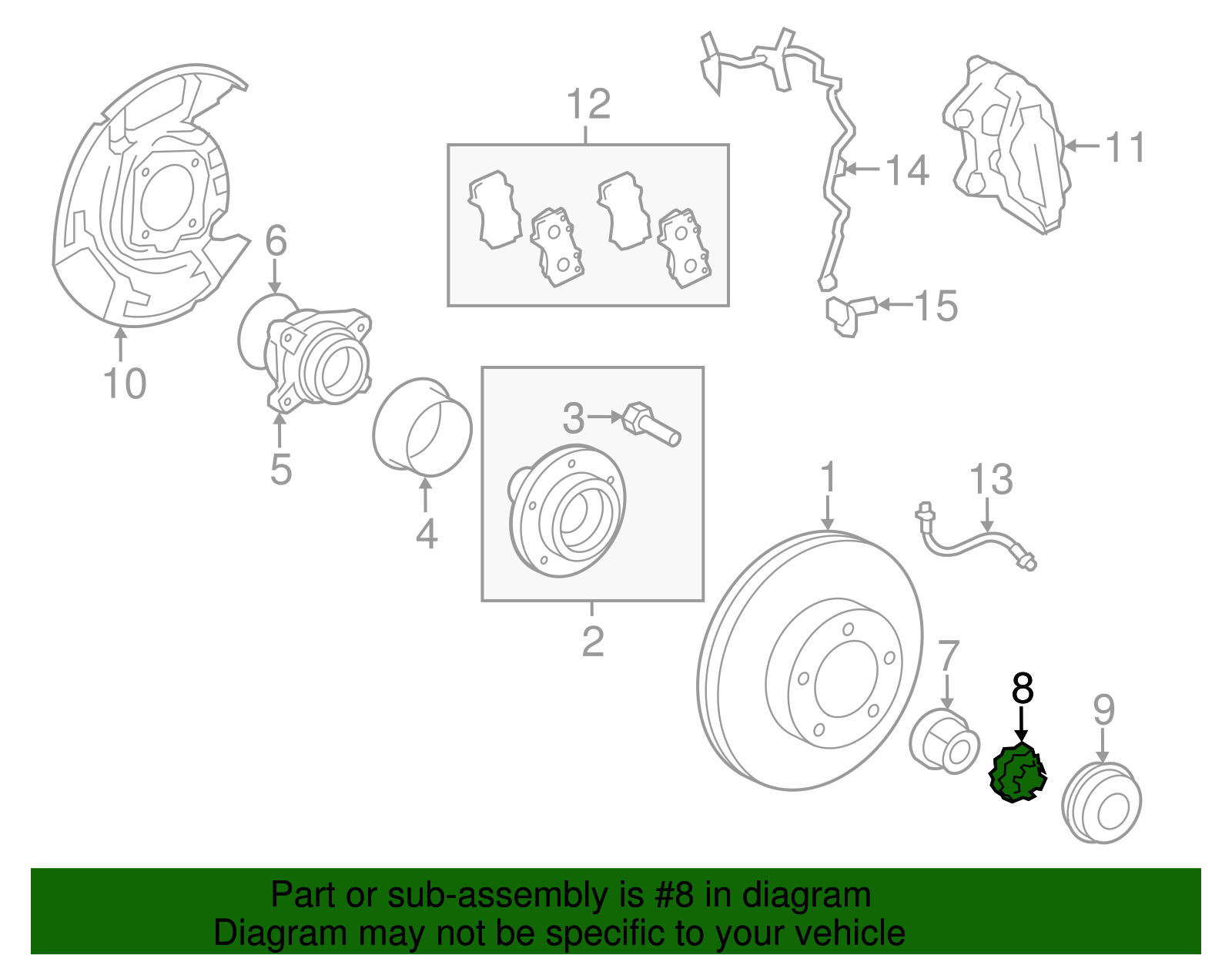 2007-2025 Toyota Axle Nut Cap 43525-0C010 | Toyota Parts Center