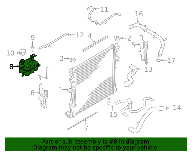 L1MZ-8A080-B - Expansion Tank 2020-2023 Ford | Ford Parts Direct