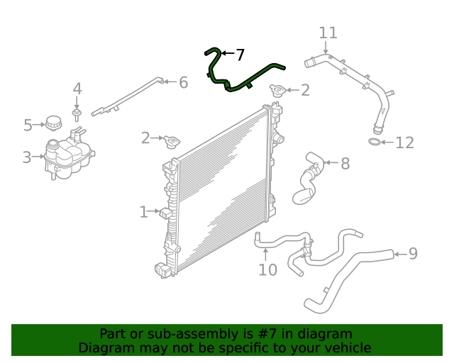 2020 Ford Reservoir Hose L1MZ-8A365-BAC | TascaParts.com