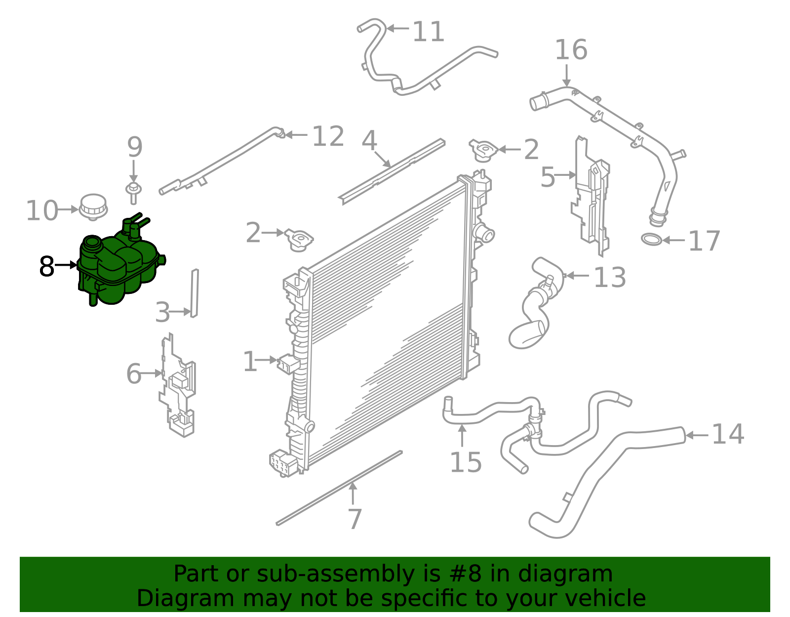 2024-2025 Ford Reservoir Tank R1MZ-8A080-A | OEM Parts Online
