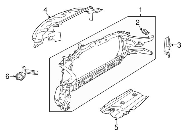 2009-2012 Mopar Radiator Support 68050996AE | TascaParts.com