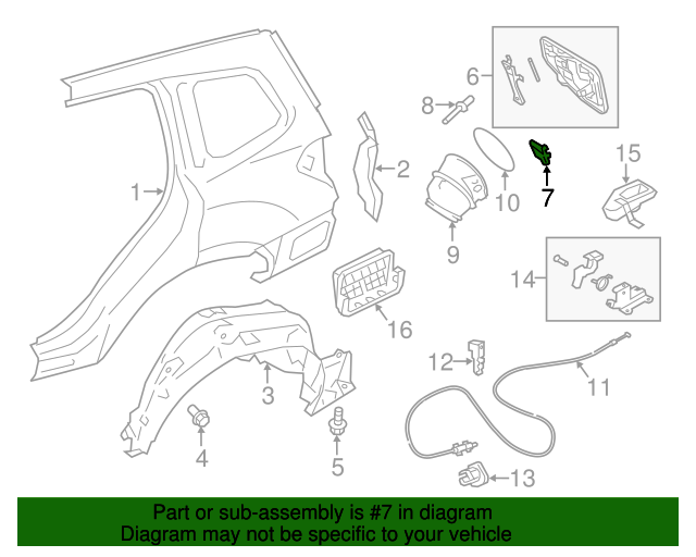 2012-2020 Subaru Fuel Door Spring 57651FJ000 | Subaru Parts Store