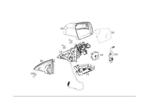 Right Outside Mirror for 2019 Mercedes-Benz GLE43 AMG | Mercedes-Benz ...