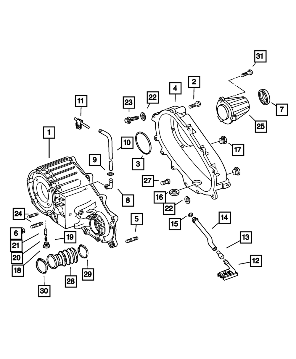 2006-2018 Mopar Transfer Case Rear Case 5179298AA | Miracle Mopar