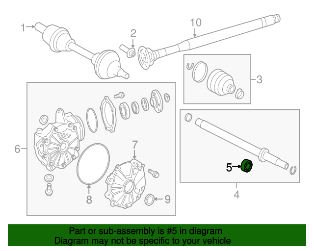 222-980-00-15 - CV Axle Shaft Carrier Bearing 2014-2023 Mercedes-Benz ...