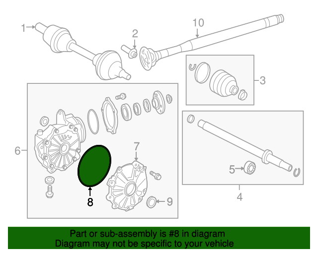 221-353-02-59 - Axle Housing Cover Gasket 2007-2023 Mercedes-Benz ...