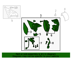 76208-TXM-A01ZA - 2019-2021 Honda Insight - Mirror Sub-Assembly R *NH70 ...