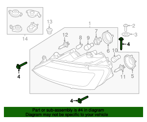 2010-2019 Volkswagen Headlamp Assembly Bolt WHT-004-141 | VW Direct ...