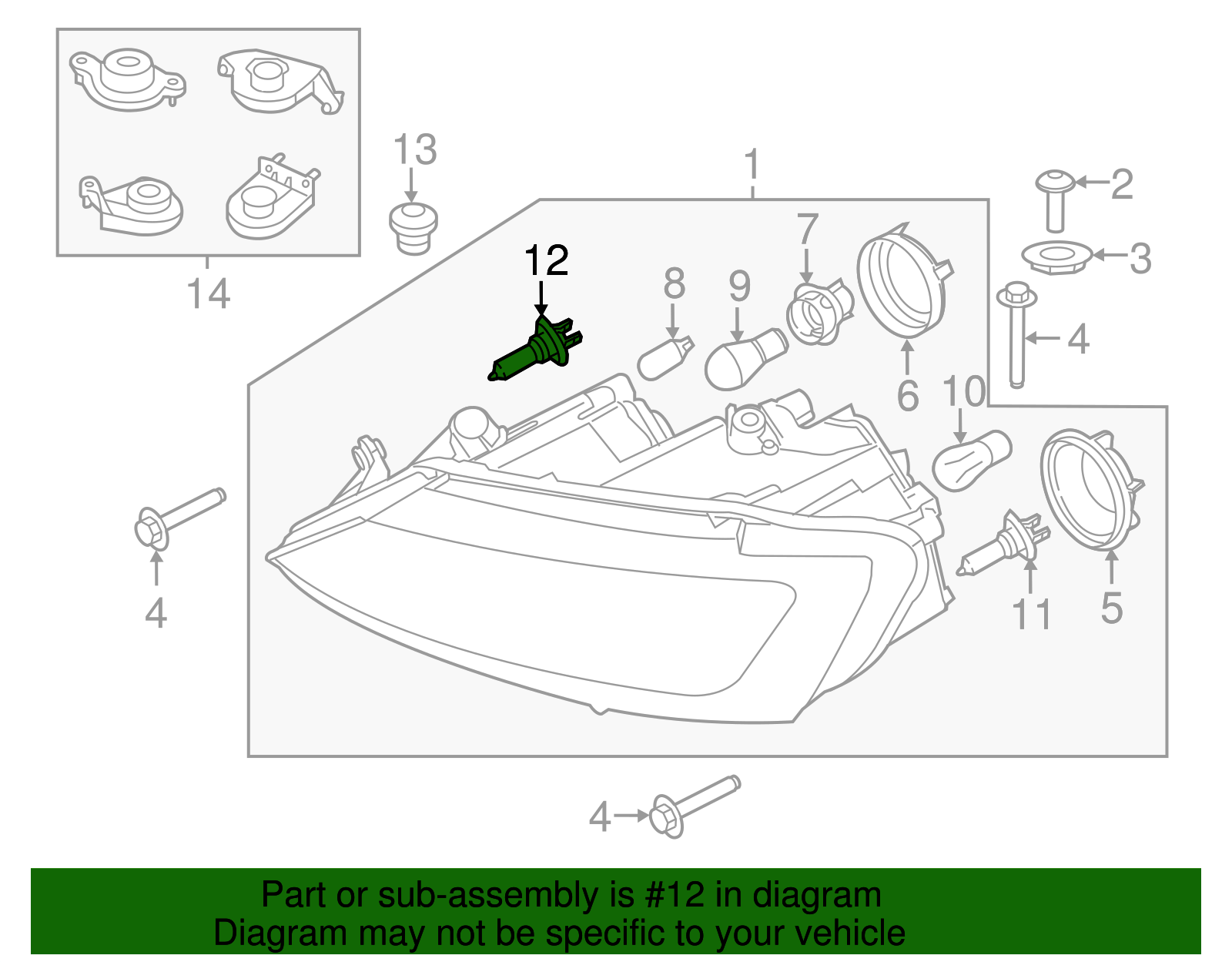 1998-2024 Volkswagen Low Beam Bulb N-103-201-02 | Volkswagen OEM Parts ...
