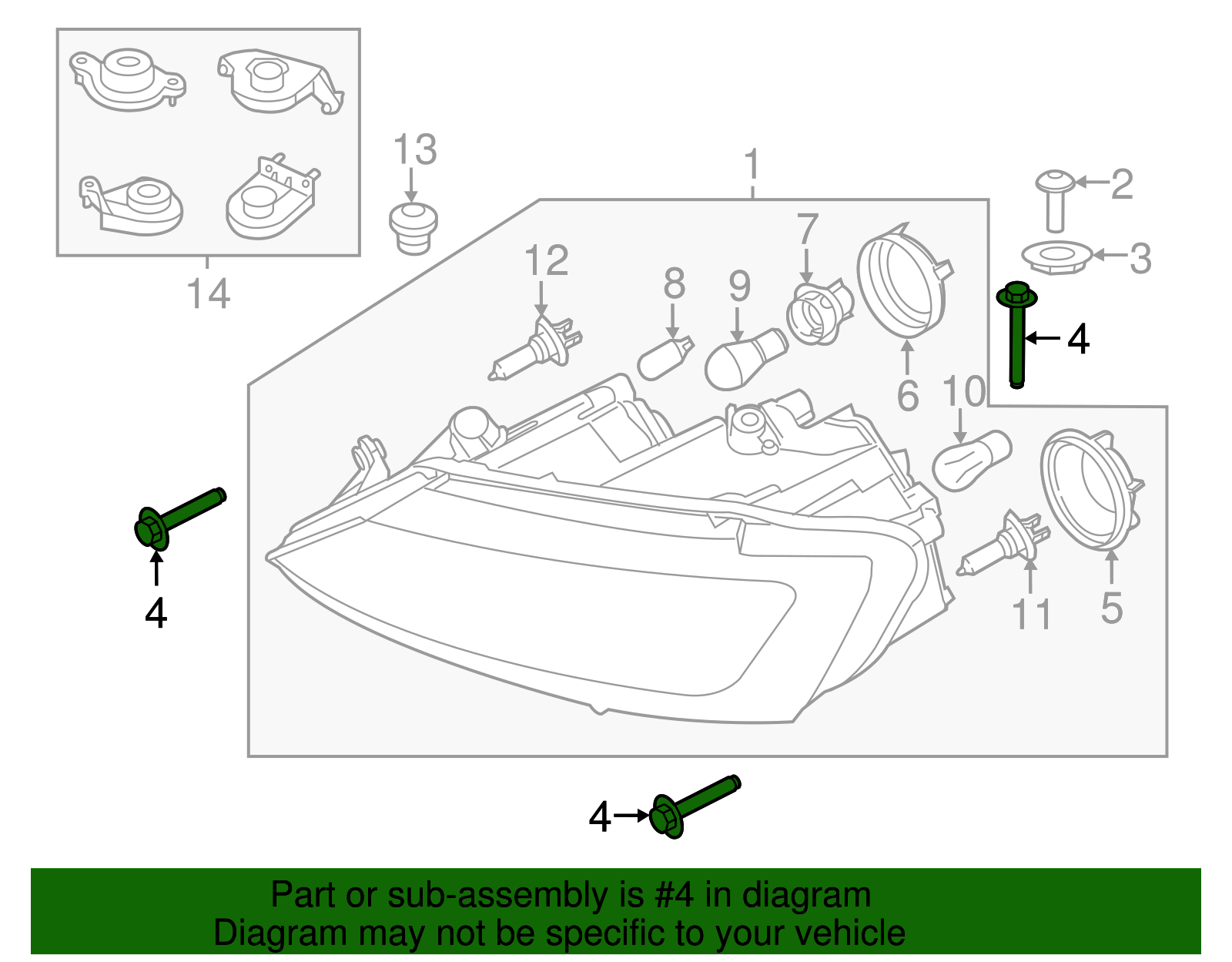 2010-2019 Volkswagen Headlamp Assembly Bolt WHT-004-141 | VW Direct ...