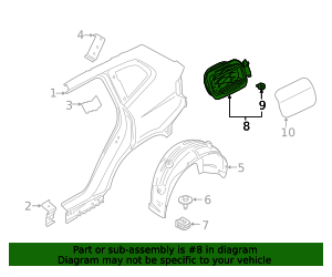 51177405751 - 2018-2024 BMW X3 Fuel Pocket (51-17-7-405-751) | BMW of ...