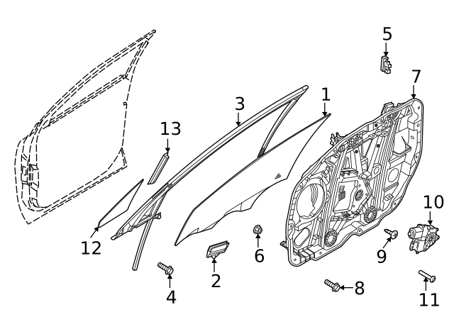 82471-R5010 - Door Panel Carrier 2021-2022 Kia Sorento | Kia.Parts Store