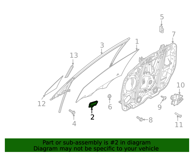 83412-F6000 - Door Glass Attaching Clips 2017-2024 Kia | Kia.Parts Store