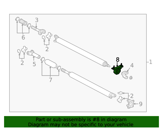 2019-2024 GM Drive Shaft Center Support Bearing 84569965 GM ...