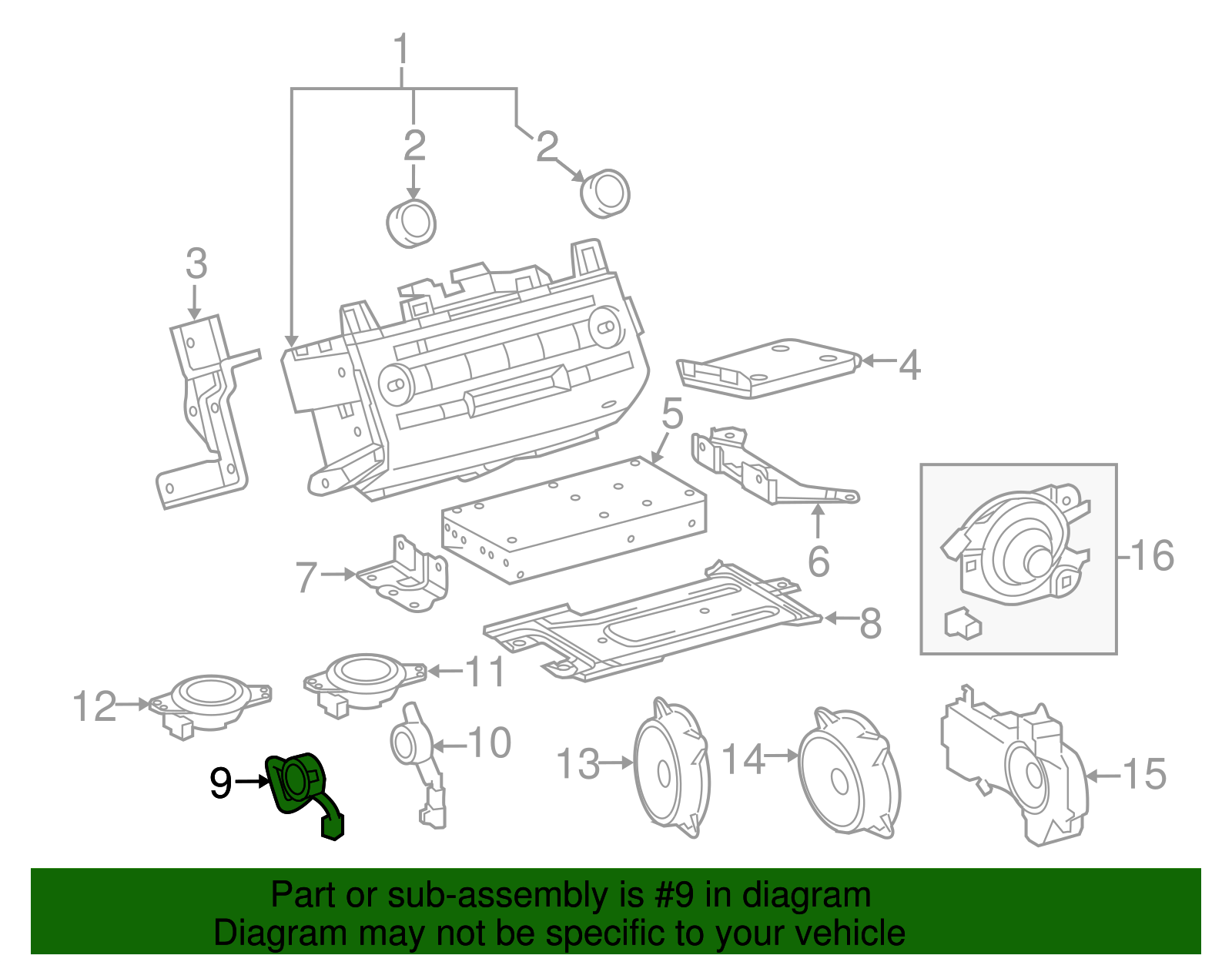 2019-2021 Toyota Land Cruiser Tweeter 86150-60260 | Toyota Parts Center