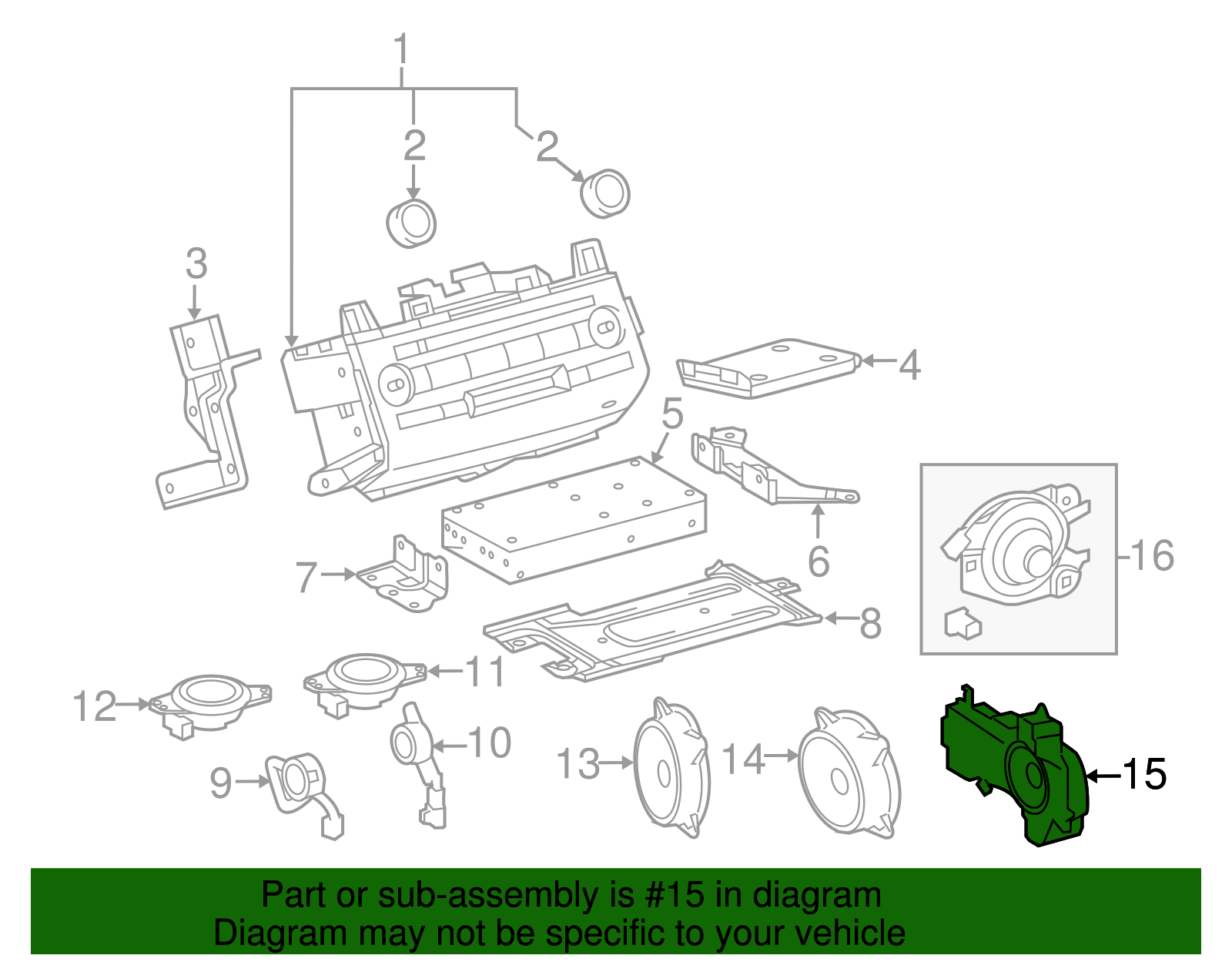 2008-2015 Toyota Land Cruiser Speaker 86150-0W110 | Toyota Parts Center