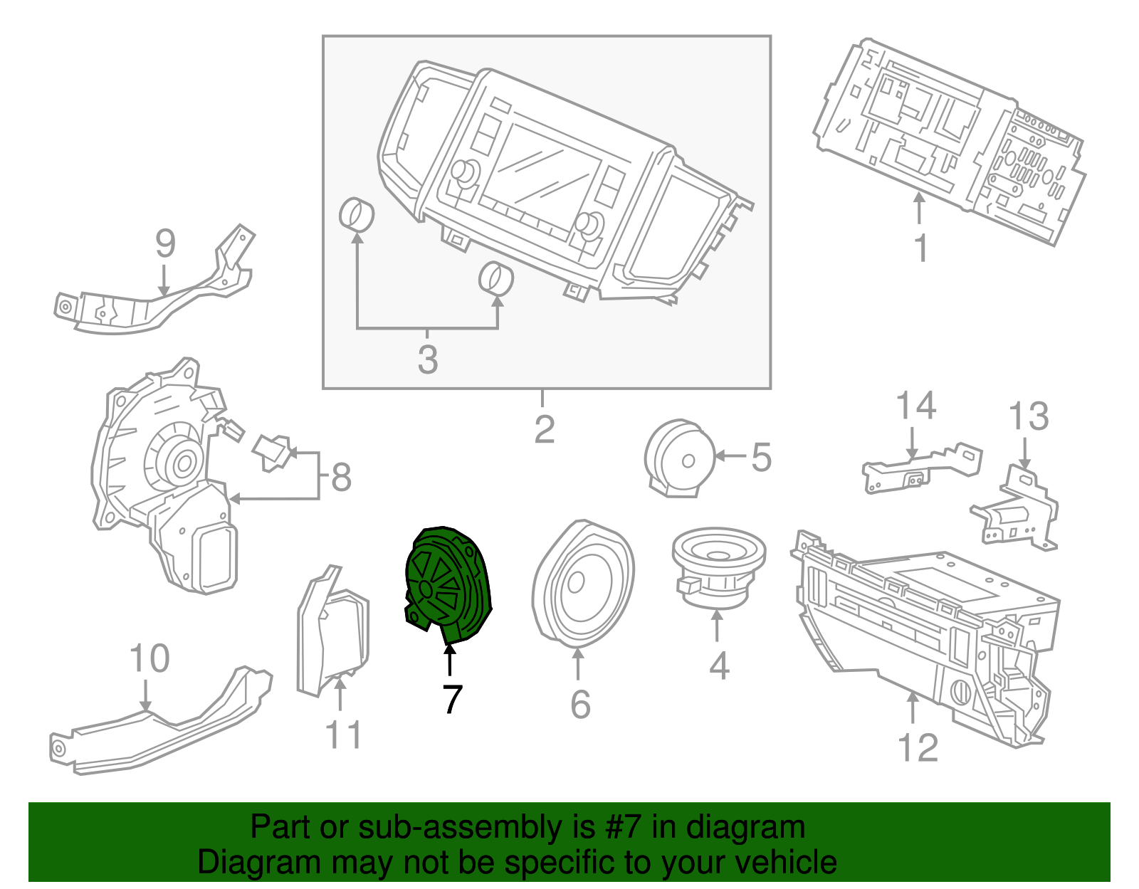 39120-TK8-A01 - Speaker Assembly (8CM) (Panasonic) - 2011-2021 Honda | Genuine Honda Parts