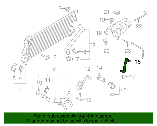 2018-2019 Ford F-150 Connector Hose JR3Z-18696-A | TascaParts.com