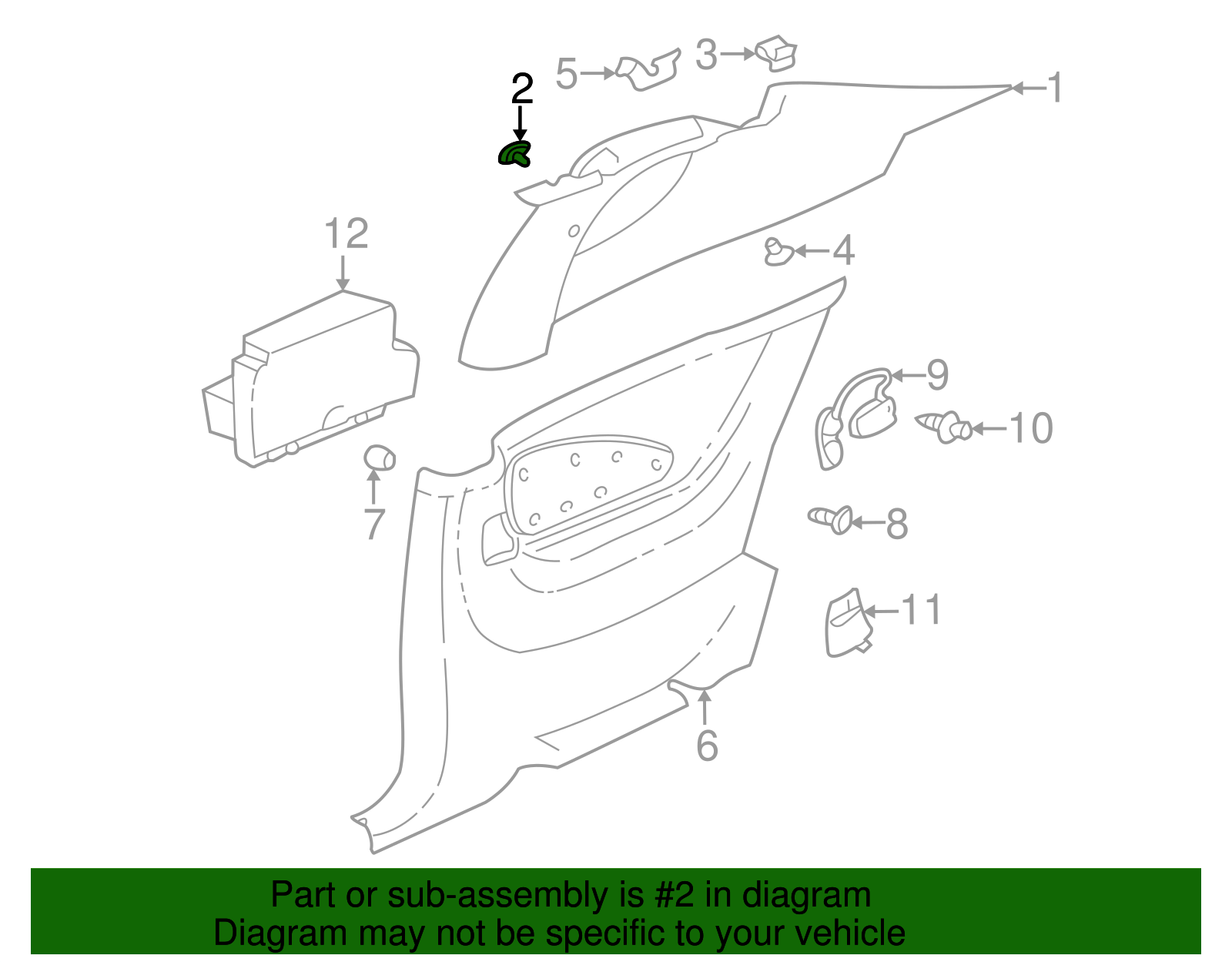 2006-2007 Chevrolet Monte Carlo Multi-Purpose Clip 10280776 GM ...
