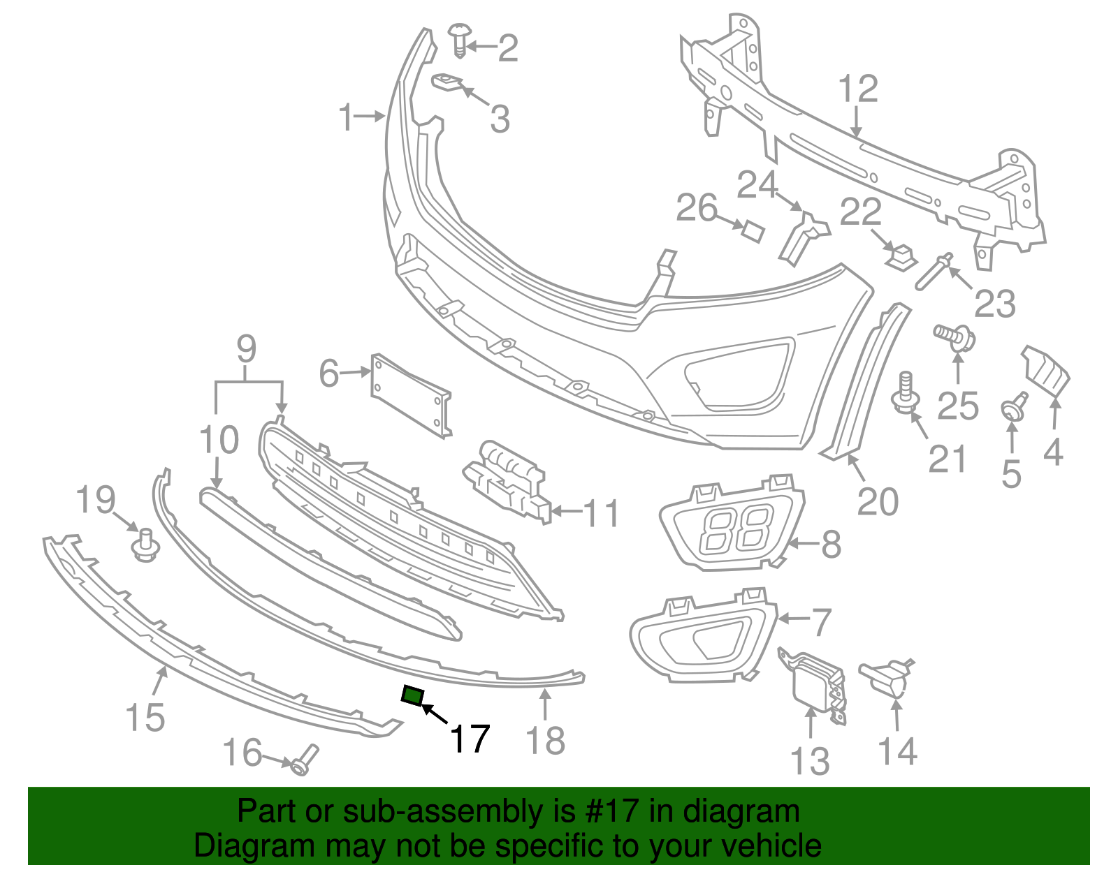 86679-1U200 - Bumper Cover Retainer Nut 2016-2020 Kia Sorento | Kia ...