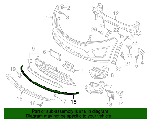 86567-C6200 - Valance 2016-2018 Kia Sorento | Kia.Parts Store