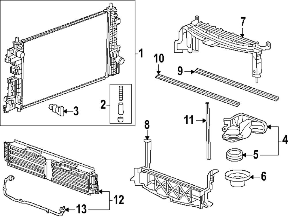 2024-2025 GM Radiator Shutter Assembly 42836788 | TascaParts.com