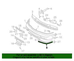 51-11-7-005-969 - Bumper Trim 2001-2003 BMW | AutoNationParts.com