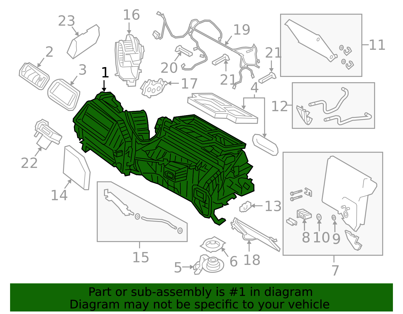 64-11-9-382-874 - Distribution housing a/c unit 2017-2025 BMW ...