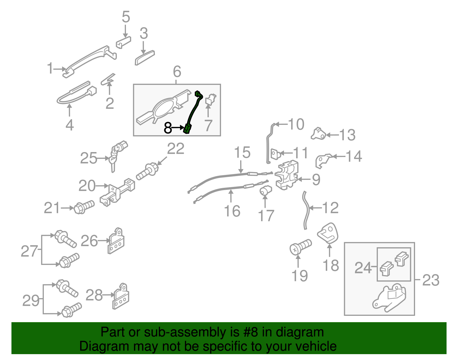 2008-2024 Mitsubishi Door Lock Switch 80618W000P | Mitsubishi Parts ...