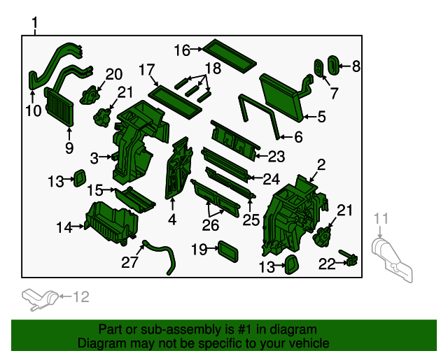 97100-4C000 - AC & Heater Assembly 2012-2013 Kia Optima | Kia.Parts Store