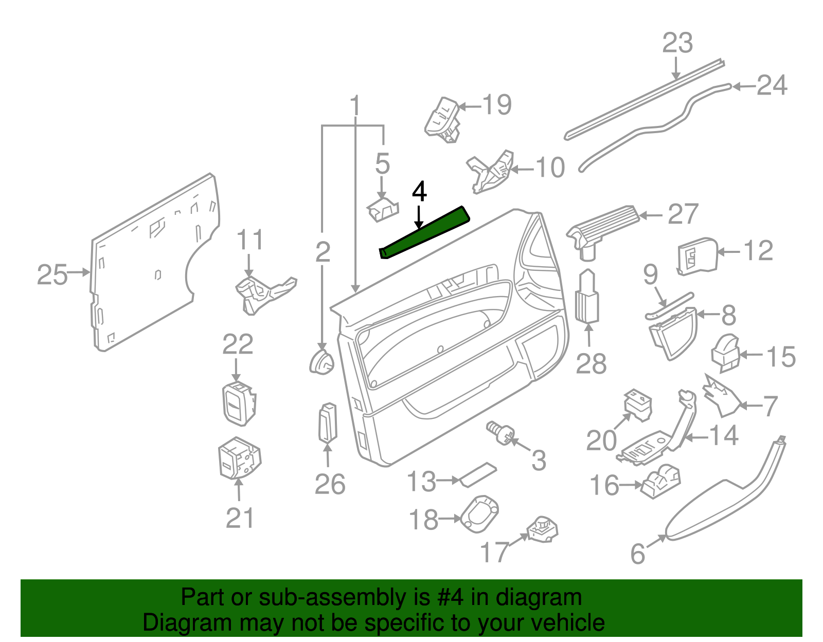 8P4-867-410-A-7Z9 - Insert 2009-2013 Audi | Audi OEM Parts