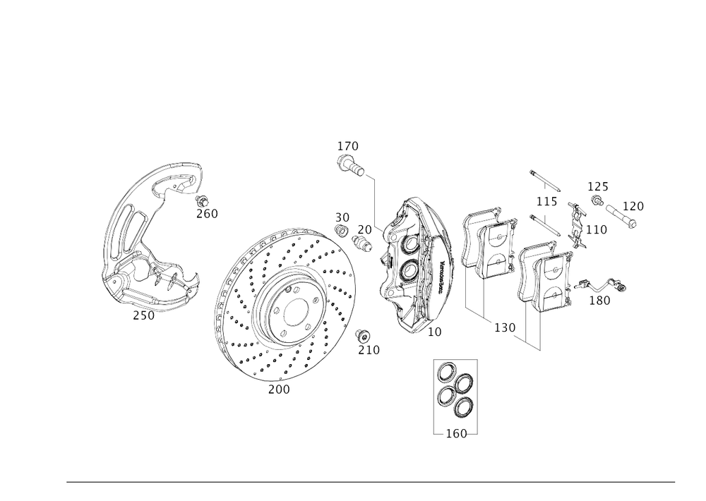 2014-2021 Mercedes-Benz Disk Brake Pad 0004201006 | MB Parts Center