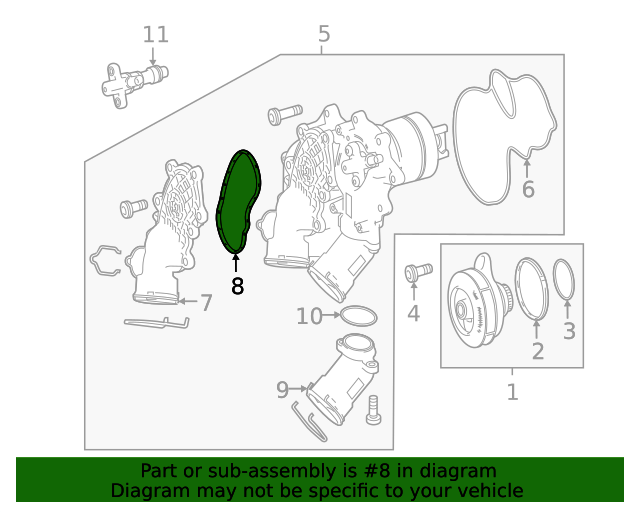2015-2021 Mercedes-Benz Inlet Pipe Gasket 177-201-04-80 ...