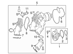 177-200-37-00 - Engine Coolant Outlet Flange 2015-2021 Mercedes-Benz ...