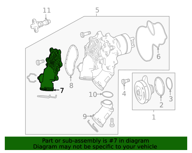 177-200-38-00 - Engine Coolant Inlet Flange 2015-2023 Mercedes-Benz ...