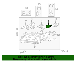 2007-2013 Toyota Signal Lamp Bulb 90981-AF003 | Toyota Parts Center