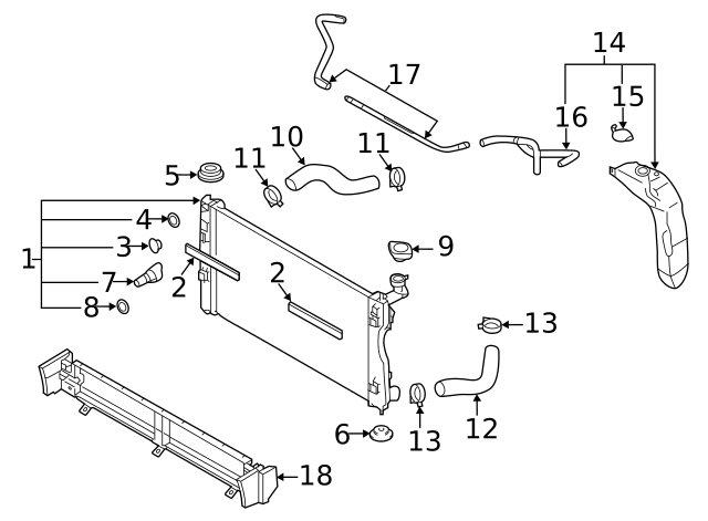 2021-2023 Subaru Crosstrek Radiator Shutter Assembly 52811FL330 ...