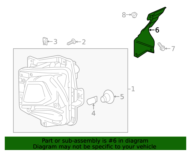 84126205 - Driver Side Headlamp Bracket 2019-2024 Chevrolet Blazer ...