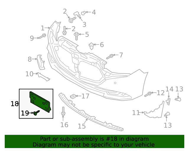 2019-2020 Mazda 3 OEM NEW 2019-2020 Mazda 3 Holder License Plate ...