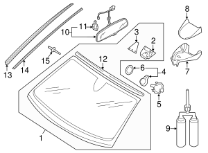 2011-2018 Audi Windshield Molding Bracket 4H0-845-454 | AutoNationParts.com