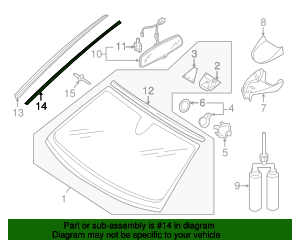 2011-2018 Audi Windshield Molding Bracket 4H0-845-454 | AutoNationParts.com