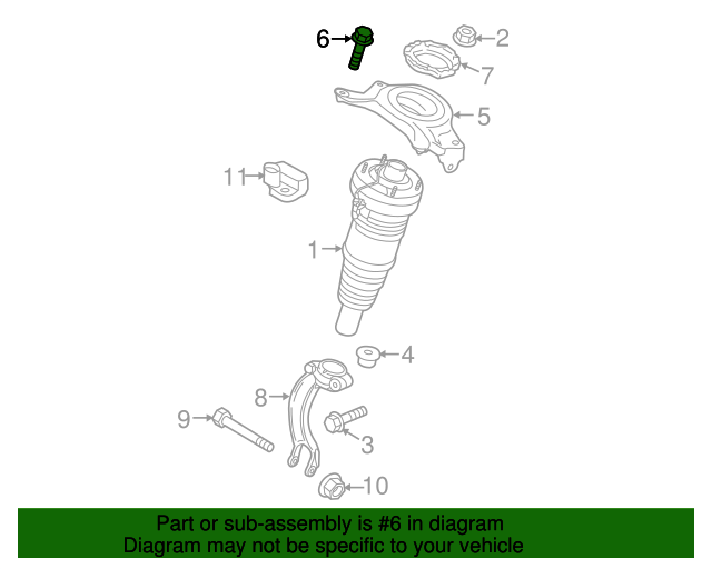 2015-2022 Porsche Macan Shock Mount Bolt N-910-661-01 | Sunset Porsche ...