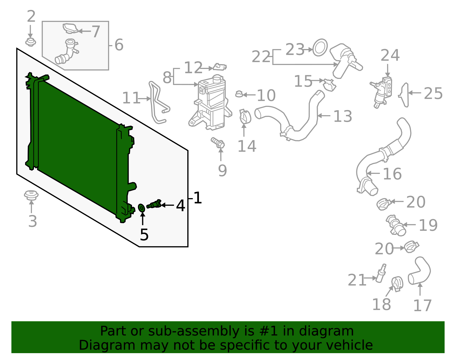 2021-2025 Toyota 2021-2024 Toyota - Radiator Assembly 16400-25141 ...
