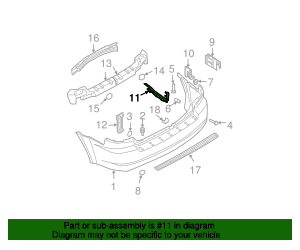 86616-3E000 - Bumper Cover Reinforced Plate 2003-2006 Kia Sorento | Kia ...