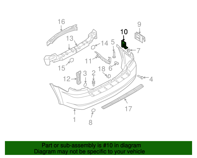 2003-2006 Kia Sorento Bumper Cover Side Bracket 86692-3E000 | QuirkParts