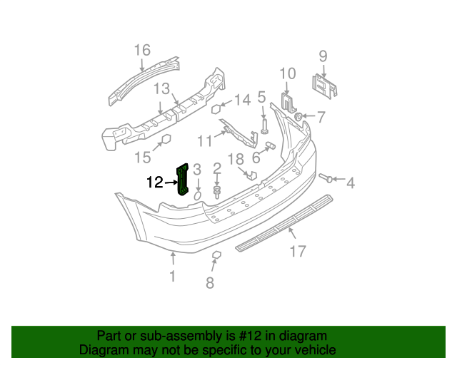 2003-2006 Kia Sorento Bumper Cover Brace 86693 3E000 | TascaParts.com