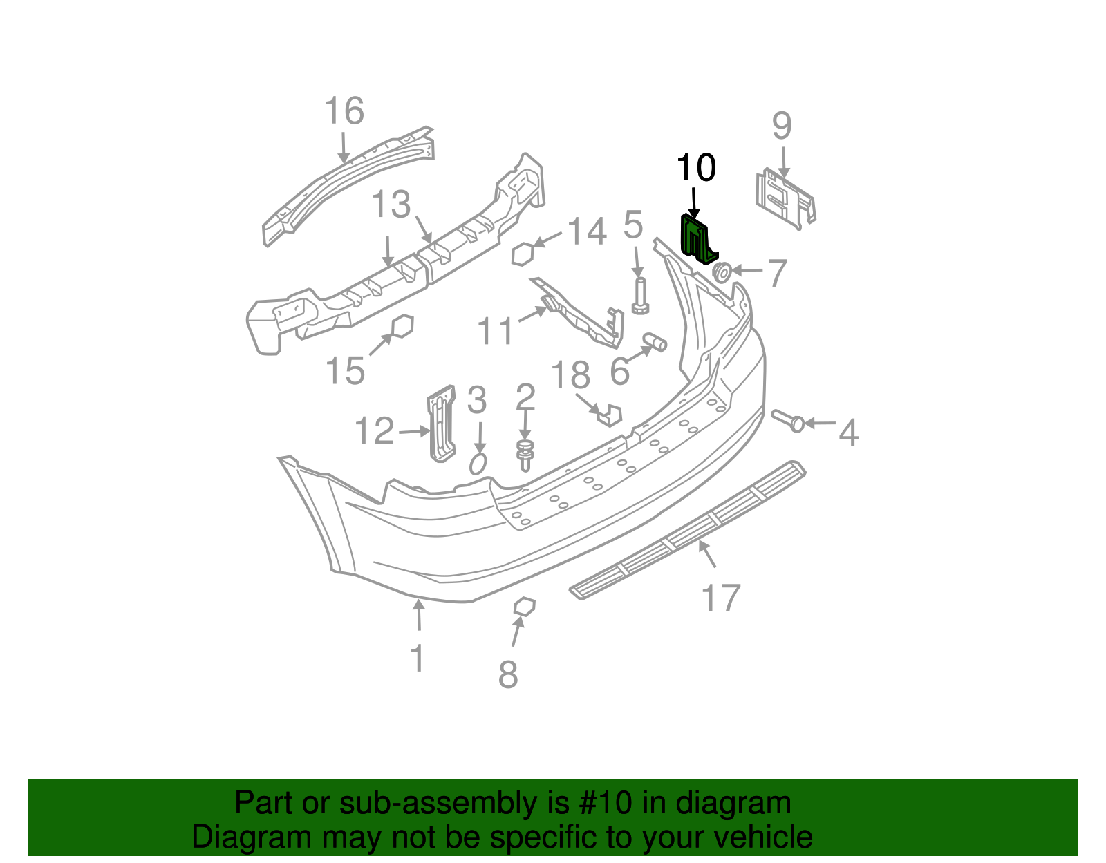86692-3E000 - Bumper Cover Side Bracket 2003-2006 Kia Sorento | Kia ...