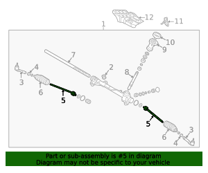 2021-2025 Hyundai Elantra Inner Tie Rod 56540-AA000 | Retail ...