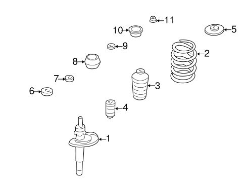Suspension, Springs & Related Components for 2003 Volkswagen Jetta ...